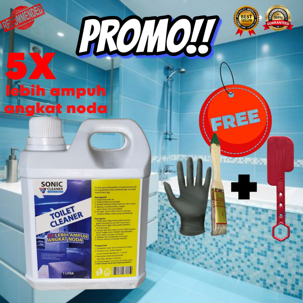 Jual 1 liter SONIC Toilet Cleaner Viral Terlaris Pembersih Kerak dan ...