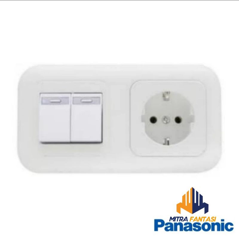Jual Saklar Double Stopkontak PANASONIC Wide Series Sakelar Ganda Stop ...