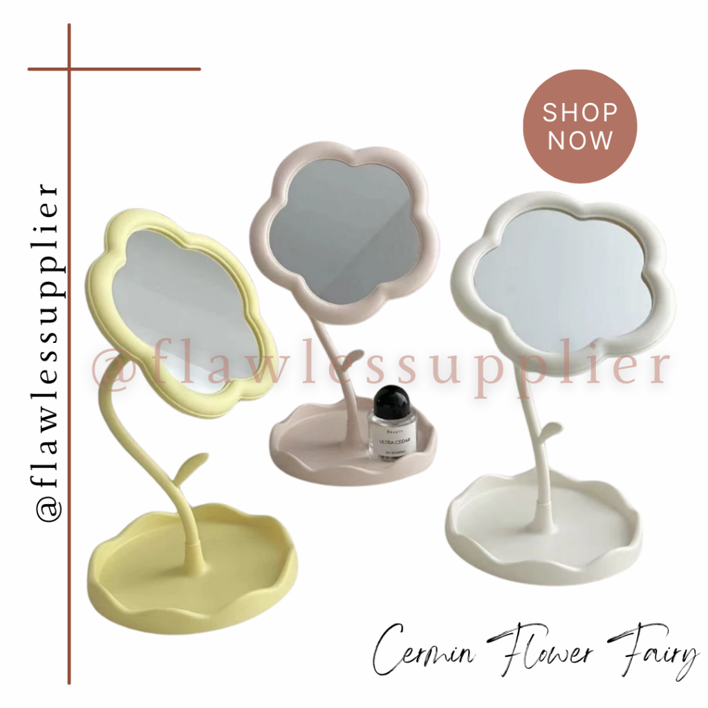 Jual Cermin Motif Bunga Flower Fairy / Kaca Make Up Bentuk Bunga ...