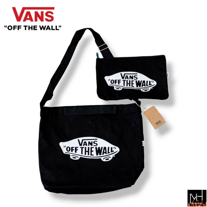 Jual Vans Totebag 2 in 1 + Pouch book Logo Skate Black Original 100% ...