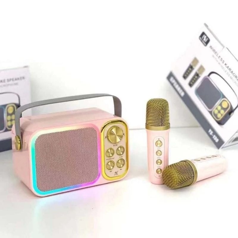 Jual BATAM GROSIR (IEUR) YS130 MIC SPEAKER BLUETOOTH KARAOKE SET / 2 MICROPHONE PORTABLE KTV ...