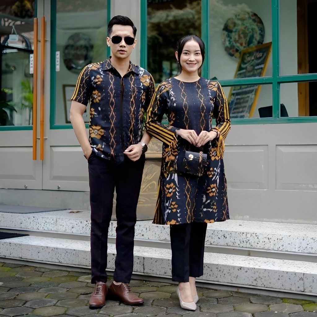 Jual READY STOCK SET COUPLE BAJU TENUN DRESS TENUN TUNIK TENUN KEMEJA TENUN BAJU PREWEDDING ...