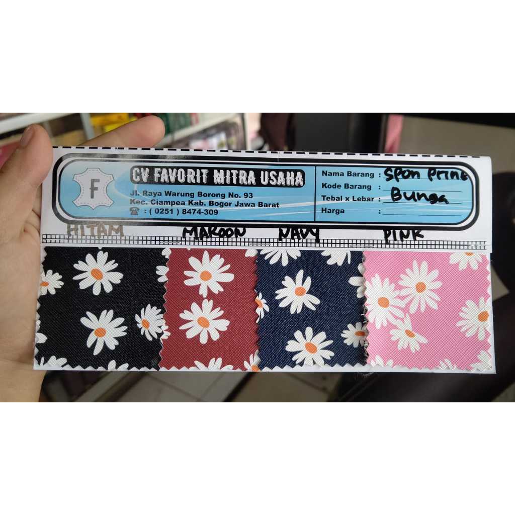 Jual BAHAN TAS SPONGE SPON / AC BUNGA DAISY HARGA PER 0,5M X 140CM ...