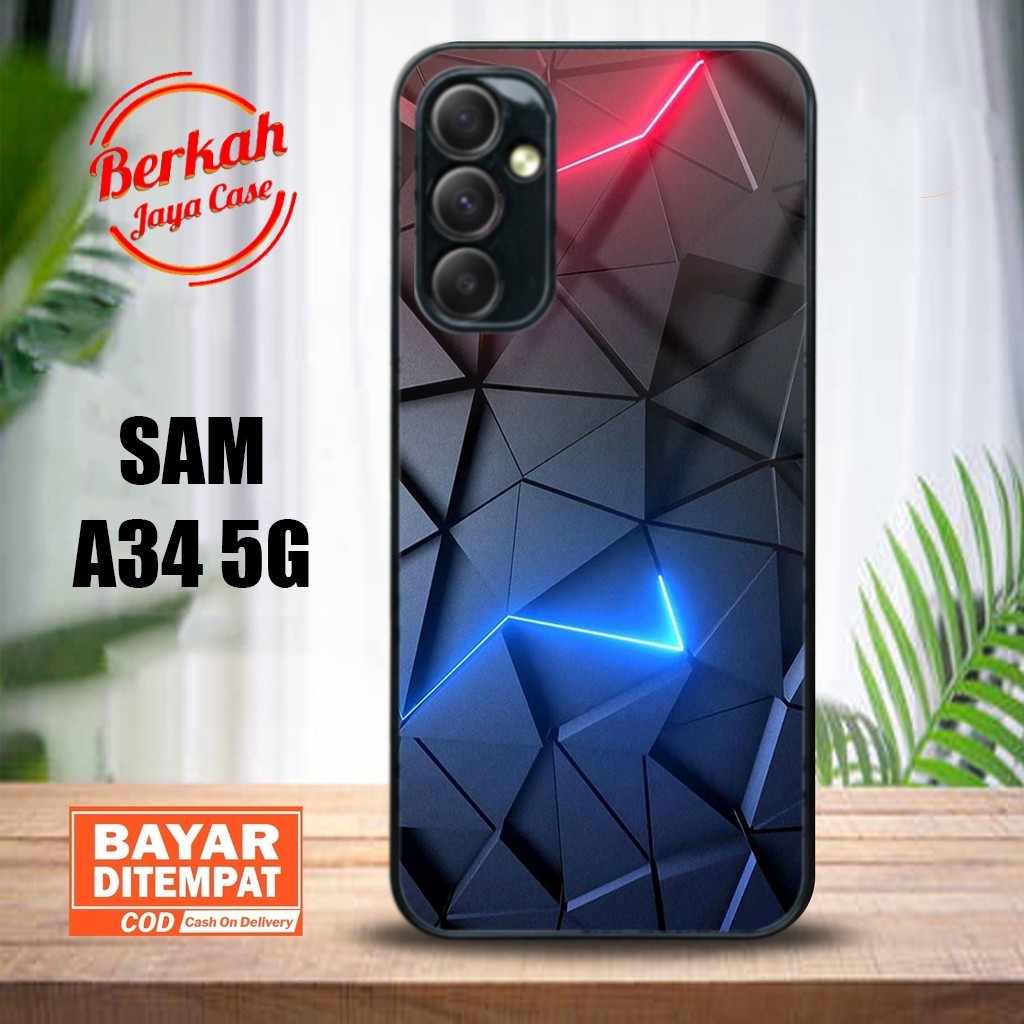 Jual Case Hp Sam A34 5G - Terbaru - Sam A34 5G - Motif Abstrak Kubik ...
