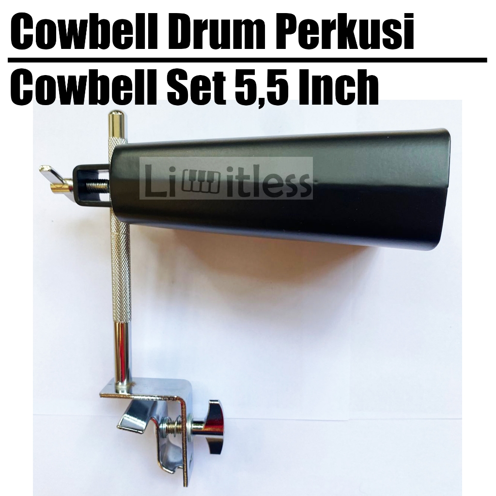 Jual Cowbell Drum Perkusi 5,5 Inch dan Stand Holder Cowbell Drum Set ...