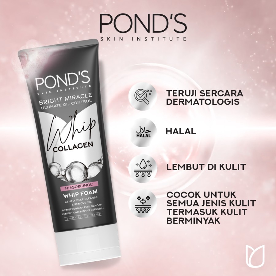 Jual POND'S Bright Miracle Ultimate Oil Control Whip Foam Collagen 100g ...