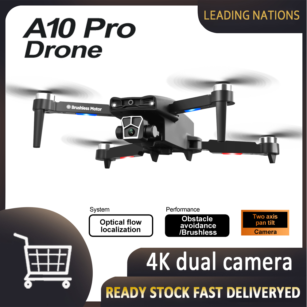 Jual 【PTZ】【Lepaskan pertama】Drone A10, kamera dua, kekuatan tanpa berus 4 tingkat perlawanan ...