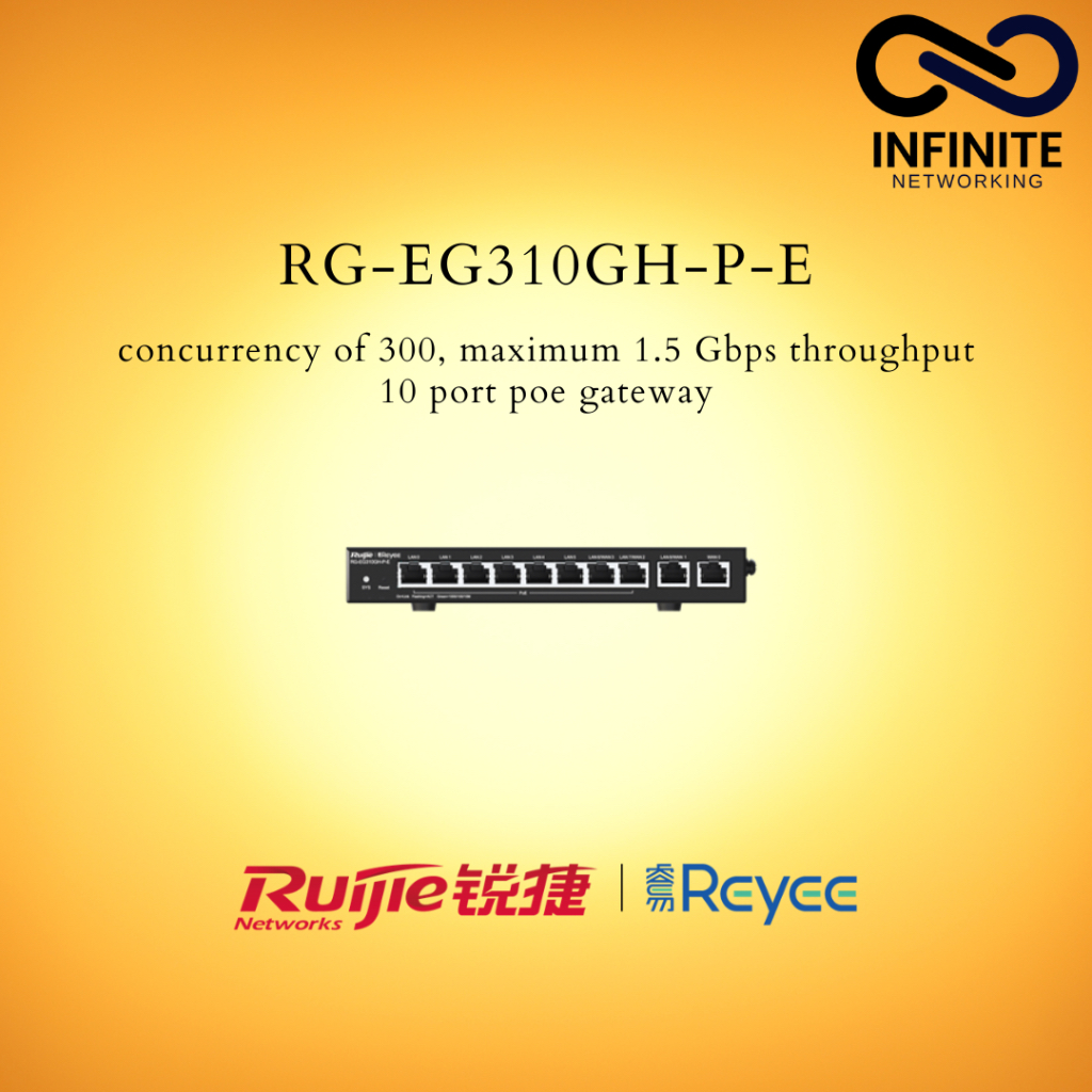 Jual RG-EG310GH-P-E RUIJIE REYEE 10 PORTS CLOUD MANAGED POE ROUTER GATEWAY | Shopee Indonesia