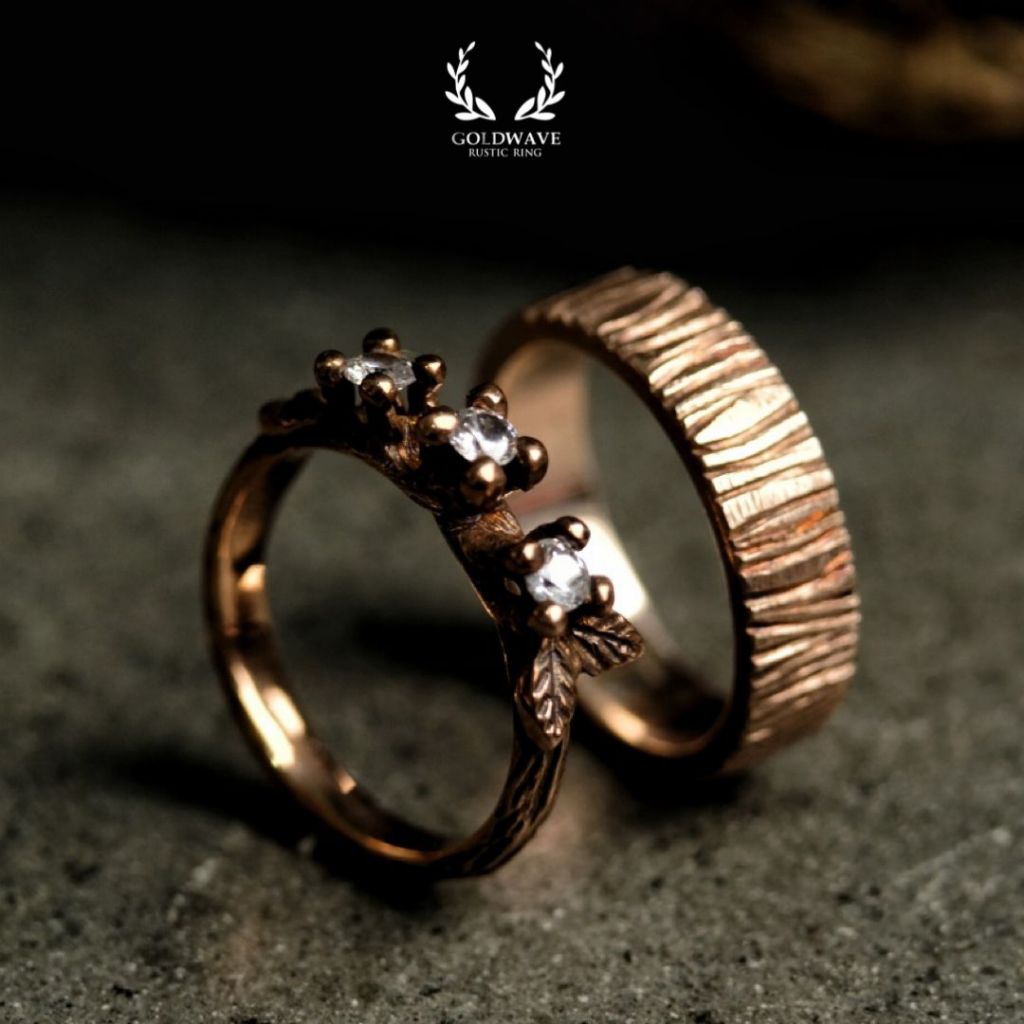 Jual Cincin Kawin Rustic Perak Silver Goldwave Rustic Ring | Shopee ...