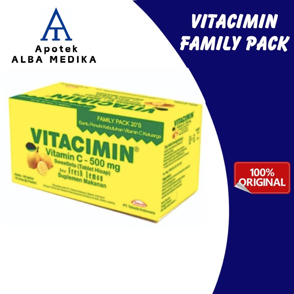 Jual Vitacimin Family Pack | Vitamin C Tablet 500mg Rasa Lemon | Shopee ...