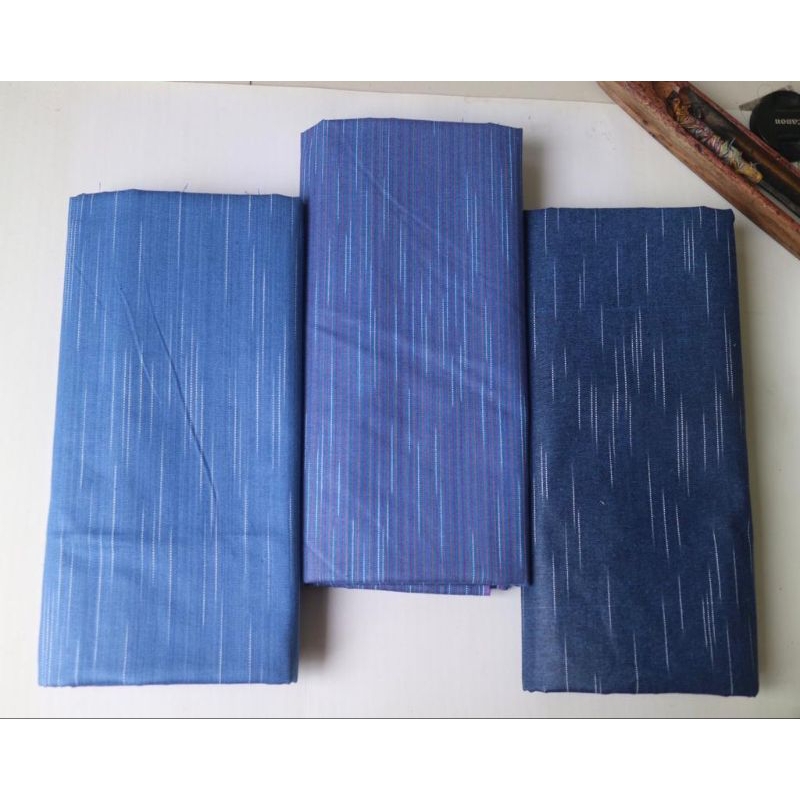 Jual KAIN TENUN LURIK ATBM (HUJAN GERIMIS BIRU) | Shopee Indonesia