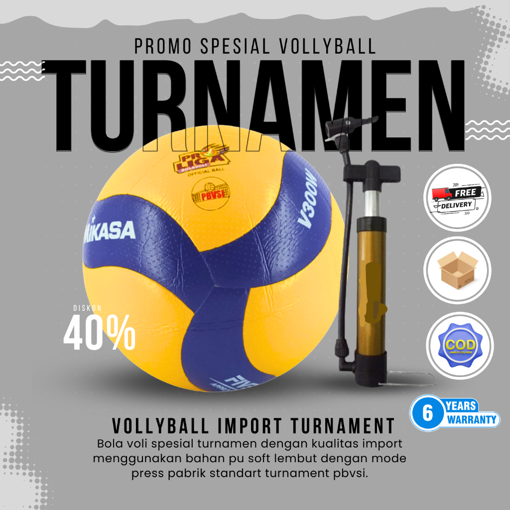 Jual BOLA VOLY V300W SOFT TOUCH KUALITAS G O BUAT TOURNAMENT INDOOR ...