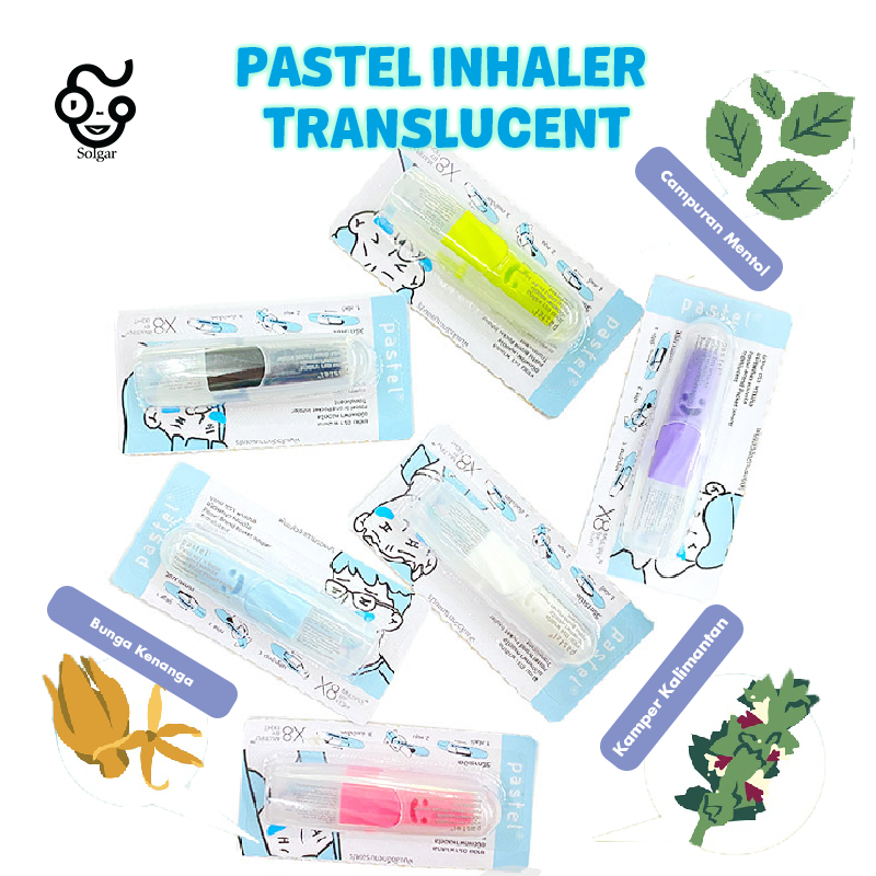 Jual Inhaler Pastel Translucent 2 in 1 Inhaler, Minyak angin, Hidung ...