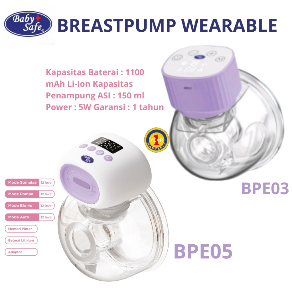 Jual PMS292 BABY SAFE POMPA ASI WEARABLE BREASTPUMP BPE03 / POMPA ASI BPE05 | Shopee Indonesia