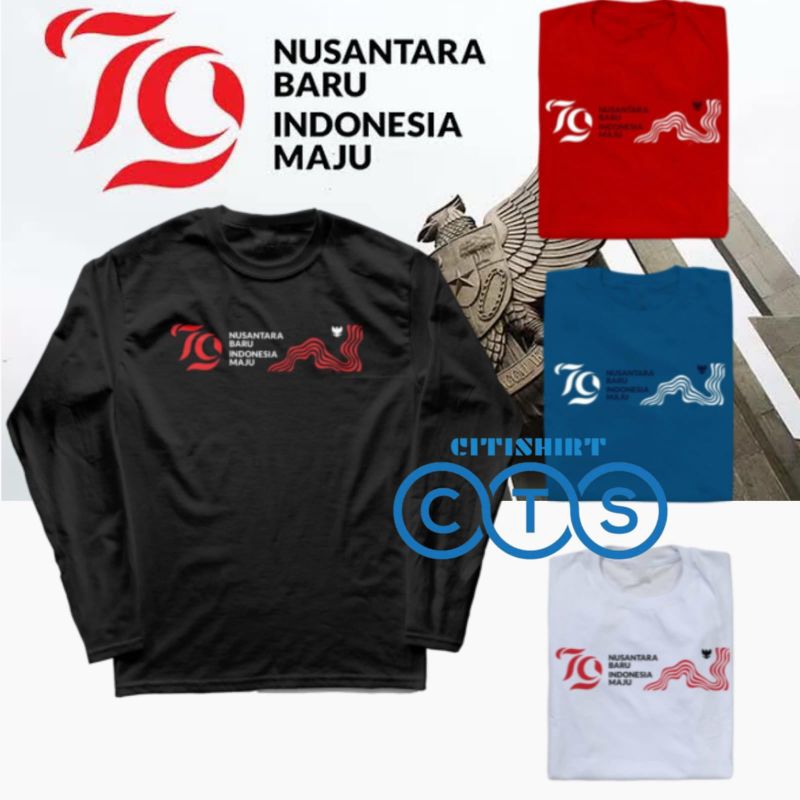 Jual KAOS TANGAN PANJANG 79 TAHUN INDONESIA LOGO KOMPLIT BAJU SERAGAM ...