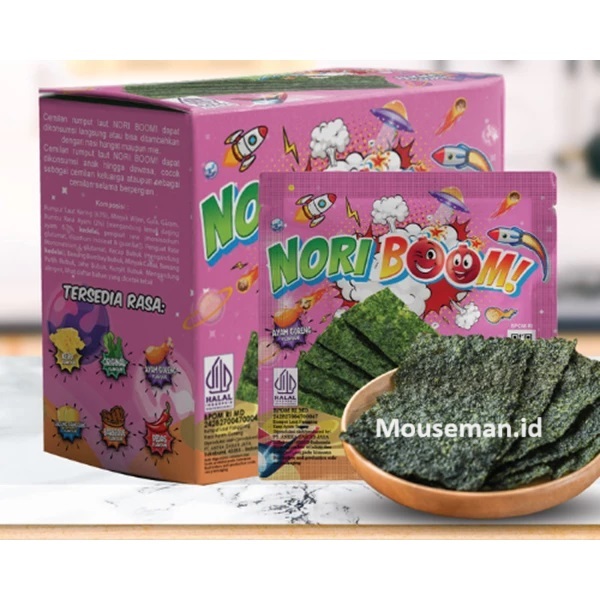 Jual NORI BOOM KRIUK HIJAU Cemilan Rumput Laut Seaweed Snack Nori ...