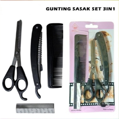 Jual Alat Cukur set 3IN1 - Gunting Sasak - GUNTING RAMBUT SET 3 PCS ...