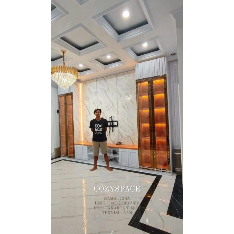Jual BACKDROP TV | BACKDROP TV MURAH | BUFFET TV HPL | RAK TV HPL ...