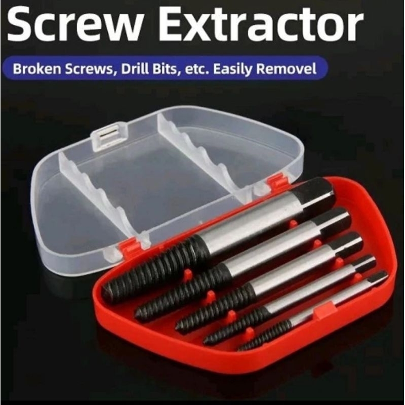 Jual ALAT PEMBUKA BAUT RUSAK 5 IN 1 MATA BOR EXTRACTOR BROKEN SCREW REMOVER | Shopee Indonesia