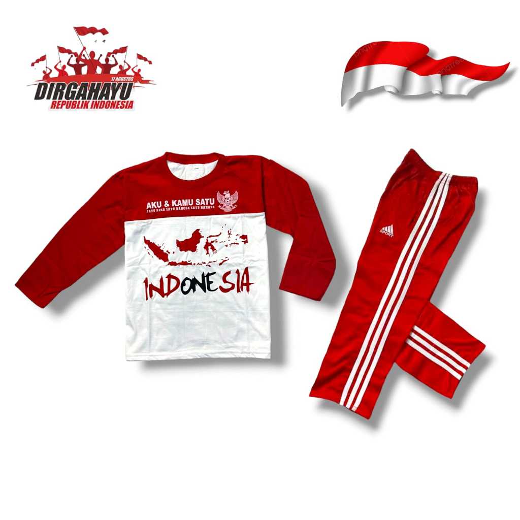 Jual Baju Merah Putih Anak Perempuan Laki Ke80 Kaos Agustusan Garuda ...