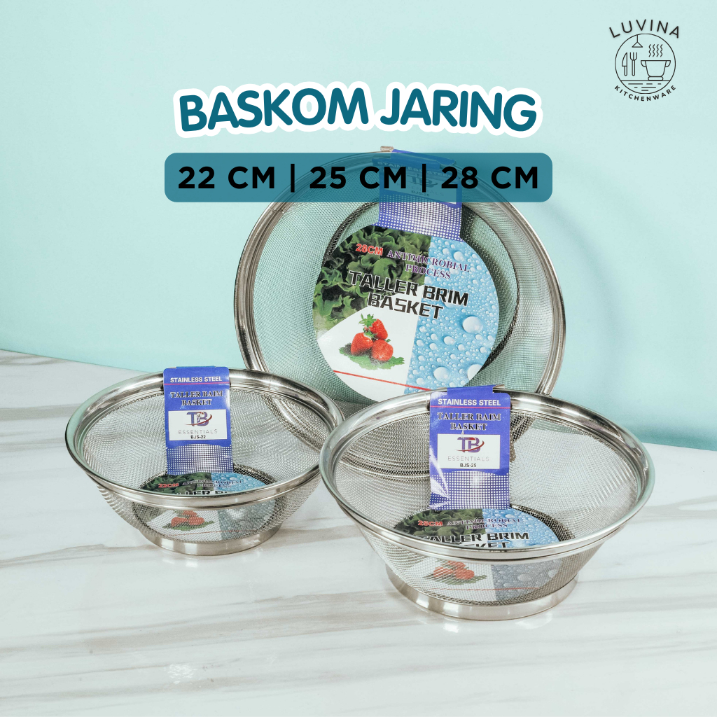 Jual Saringan - Saringan Baskom Stainer Buah Sayur Ayakan Stainless ...