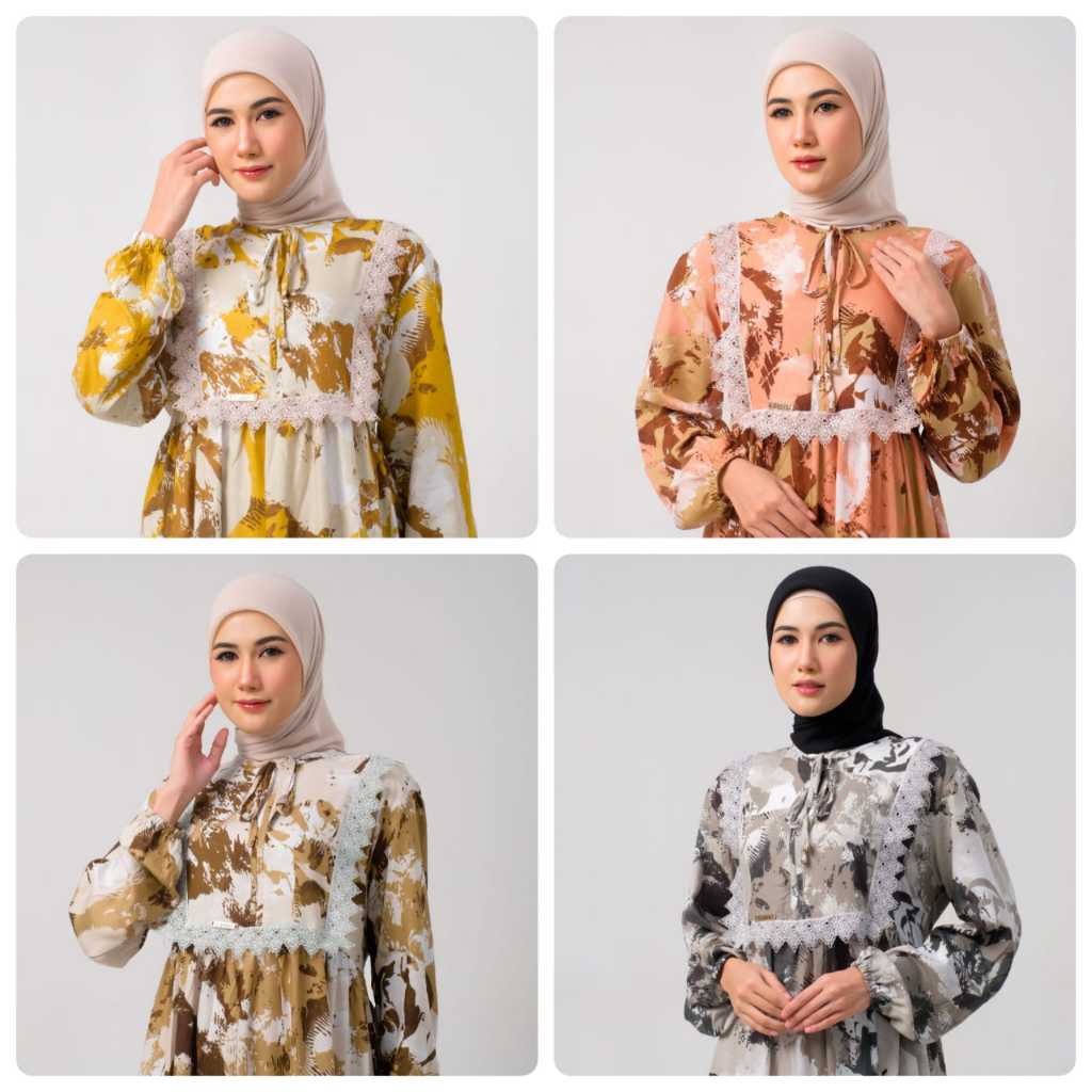 Jual CANIO - Midi Daily Premium Azahra Series 011-019 | Long Dress Bahan Rayon Alluna Muslim ...