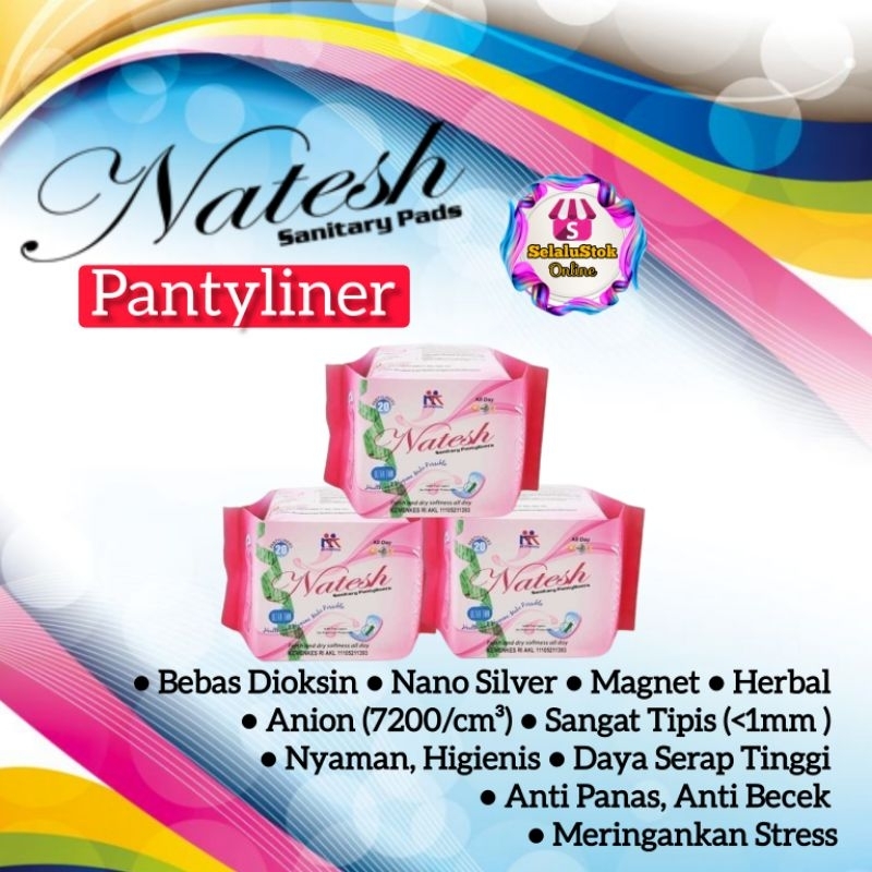 Jual Pembalut Herbal Natesh Pantyliner 3 Pack Original KK Indonesia ...