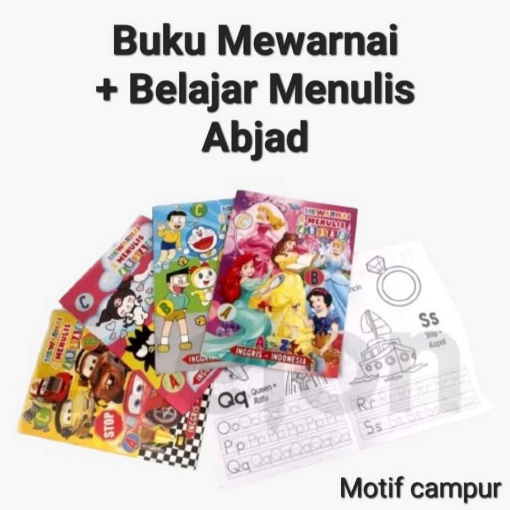 Jual 1Pcs Buku Mewarnai & Menulis Abjad Anak Paud TK Ukuran Kertas ...