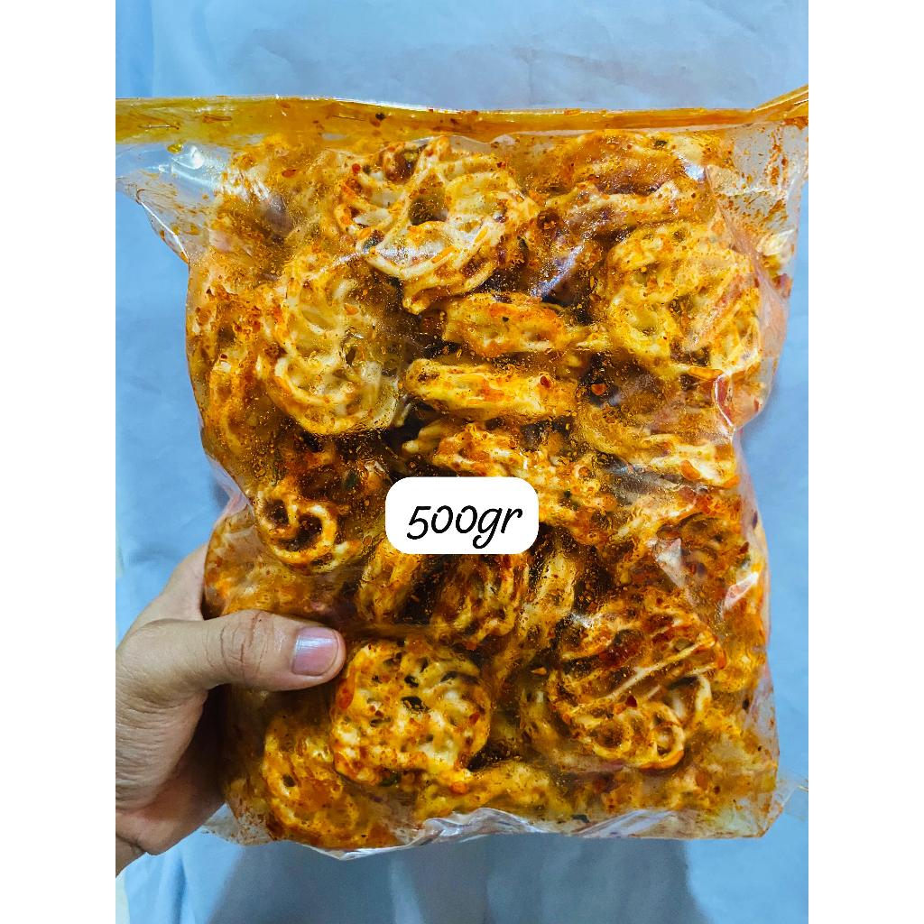 Jual seblak kerupuk rafael/kerupuk mawar/kerupuk pedo pedas daun jeruk ...