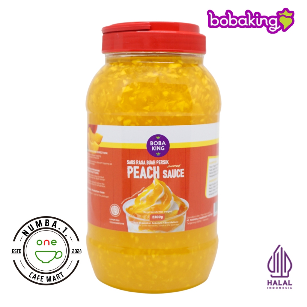 Jual 2.3kg Bobaking Yellow Peach Sauce (saus buah persik kuning ...