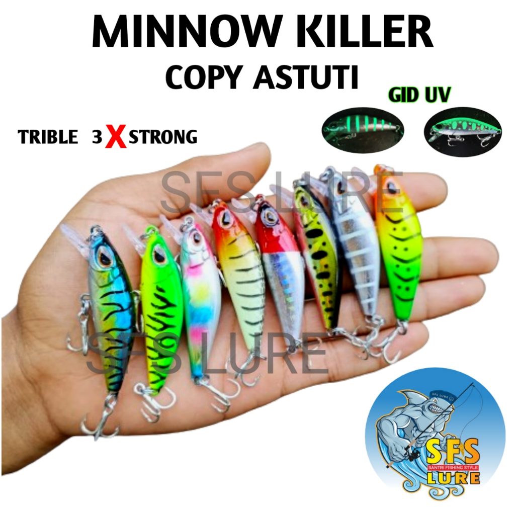 Jual Minnow astuti Replika minnow sinking minnow plus kail 3x strong ...