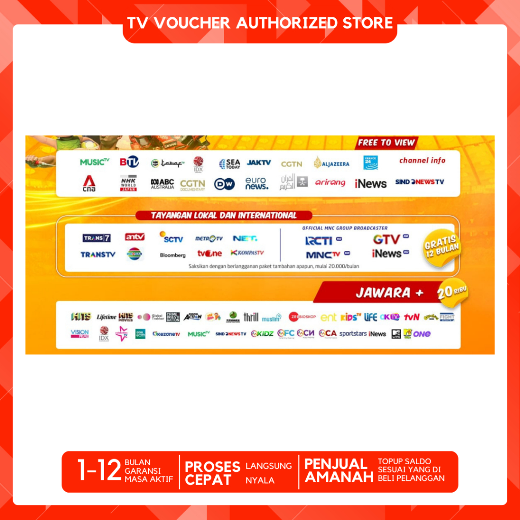 Jual Paket Jawara Mnc Vision Jawara & Jawara + | Shopee Indonesia