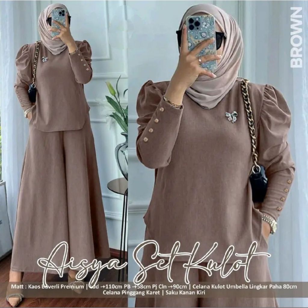 Jual AISYA ONESET KNIT RIB SETELAN ONE SET MUSLIMAH TERMURAH BTCSOLO ...