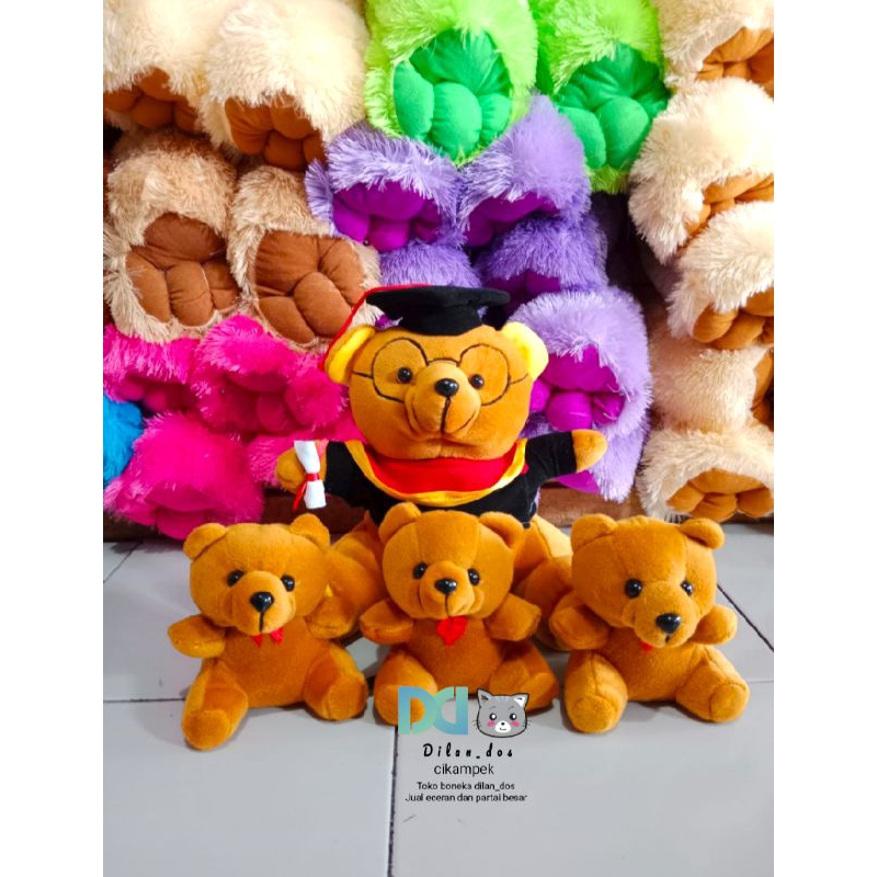 Jual Boneka Wisuda ber anak satu wisuda gede 3 anak teddy bear gratis ...