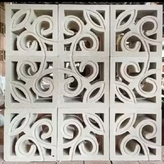 Jual ROSTER MINIMALIS batik putih (20x20)roster pagar, roster dinding ...