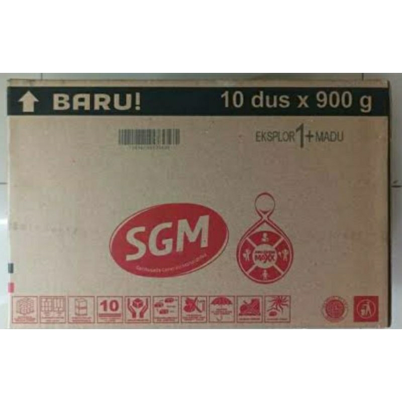 Jual SGM Eksplor 1+ 3+ Madu / Vanila 900g x 10pcs | Shopee Indonesia