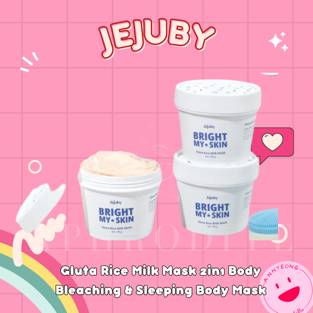 Jual JEJUBY - Gluta Rice Milk Mask 2in1 Body Bleaching & Sleeping Body ...