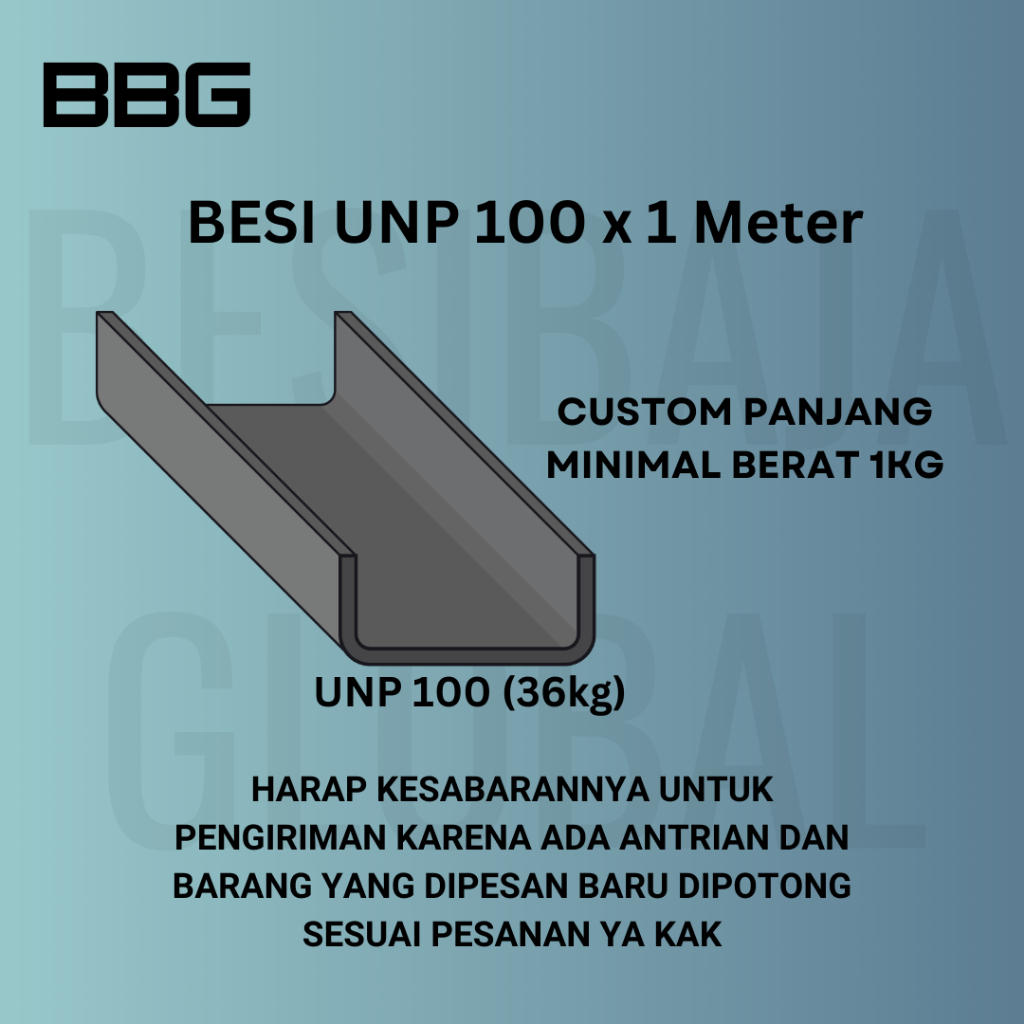 Jual BESI UNP 100 x 1M (36kg) | Shopee Indonesia