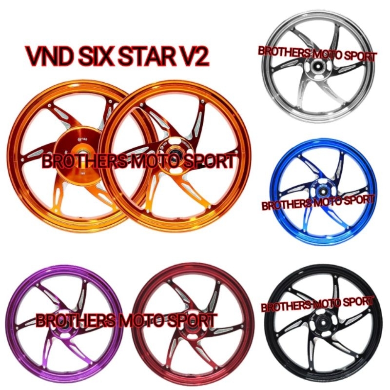 Jual velg vnd six star v2 vario125/150/vario new velg racing vnd six star v2 vario110/beat ...
