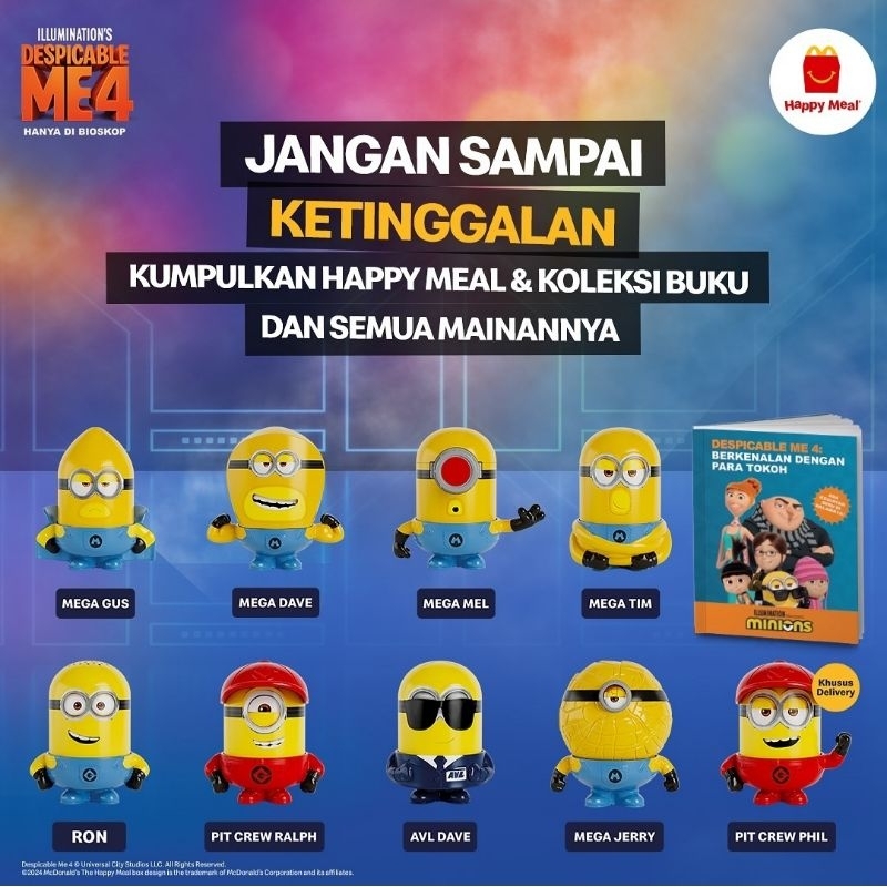 Jual Mainan Happy Meal Despicable Me 4 Mainan Mcd Mcdonald Happy Meal ...