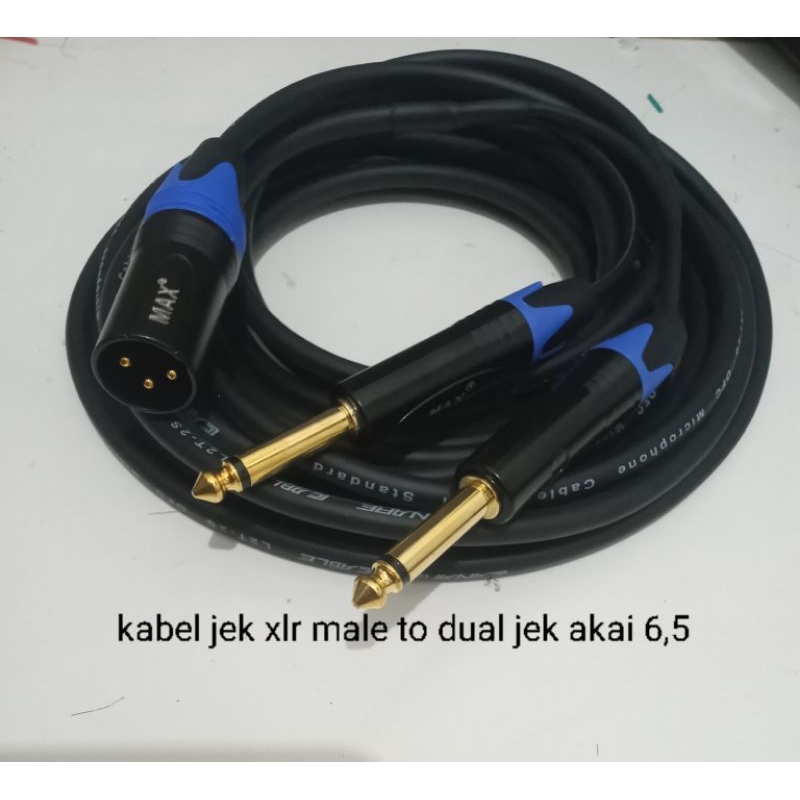 Jual Kabel Jek xlr Canon Male To Dual Jek 6,5 Akai mono japan standard ...