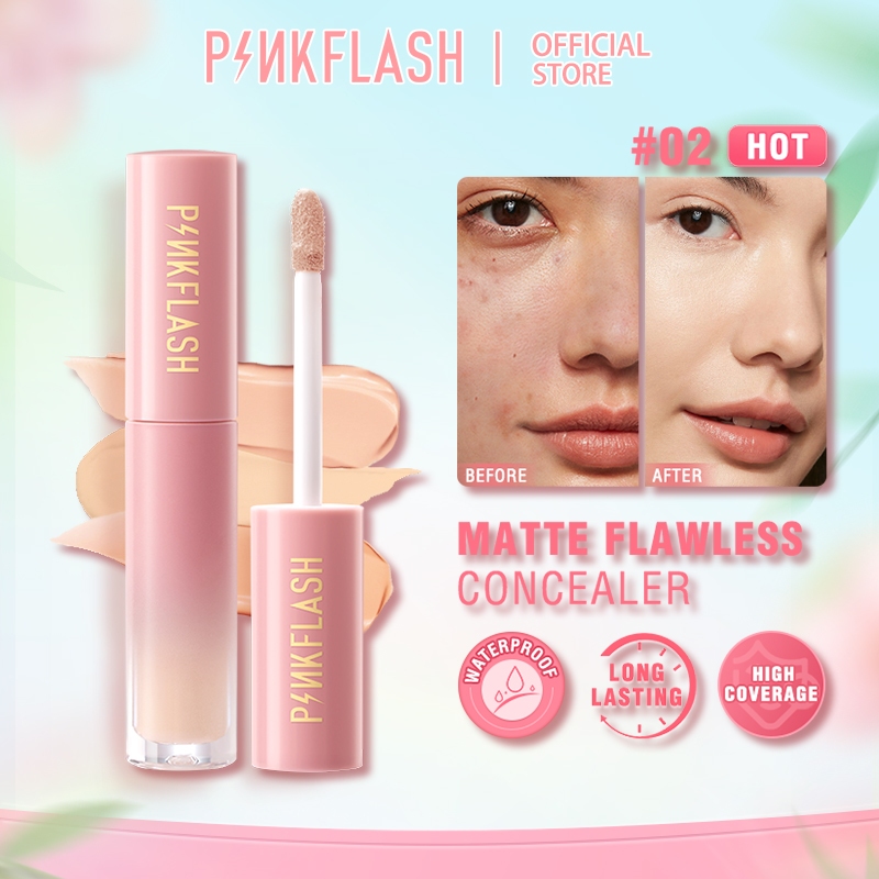 Jual PINKFLASH Breathable Liquid Concealer Tahan Lama Natural Matte 5 ...