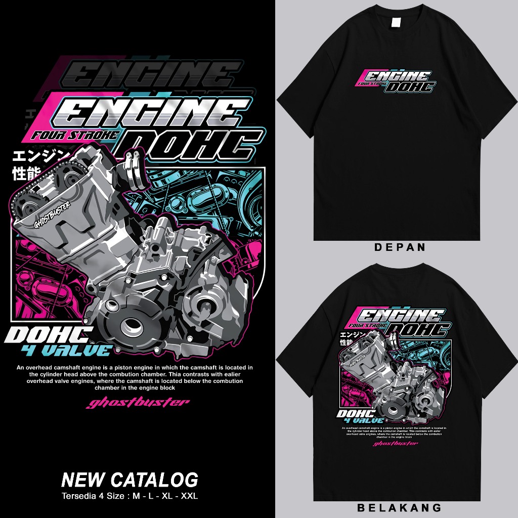 Jual Kaos DOHC Gank 4 Value 4 Stroke Baju Distro Pskn DOHC Pasukan DOHC ...