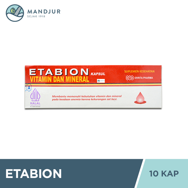 Jual Etabion 10 Kapsul - Suplemen Penambah Darah | Shopee Indonesia