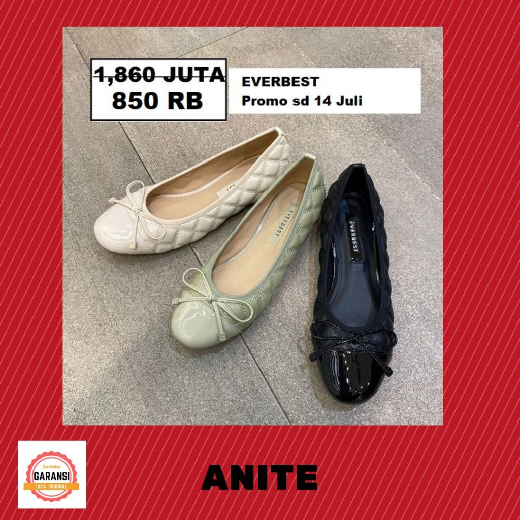 Jual Sepatu wanita Everbest flat shoes seri ANITE 100% original stor ...