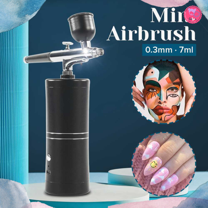 Jual Mini Air Compressor Airbrush Painting Art Spray Gun Portable ...