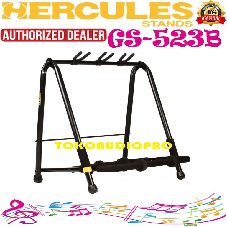Jual Rack Gitar Hercules Stand GS523B Multi-Guitar Rack for up to 3 ...