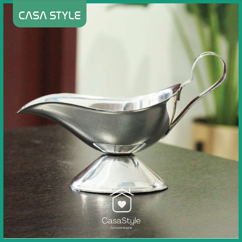 Jual ⌊CASA⌉ Tempat Saos / Gravy Sauce Boat Steak Stainless Steel 3 oz ...