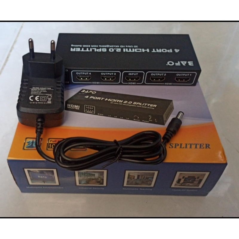 Jual hdmi splitter bafo 4 port | Shopee Indonesia