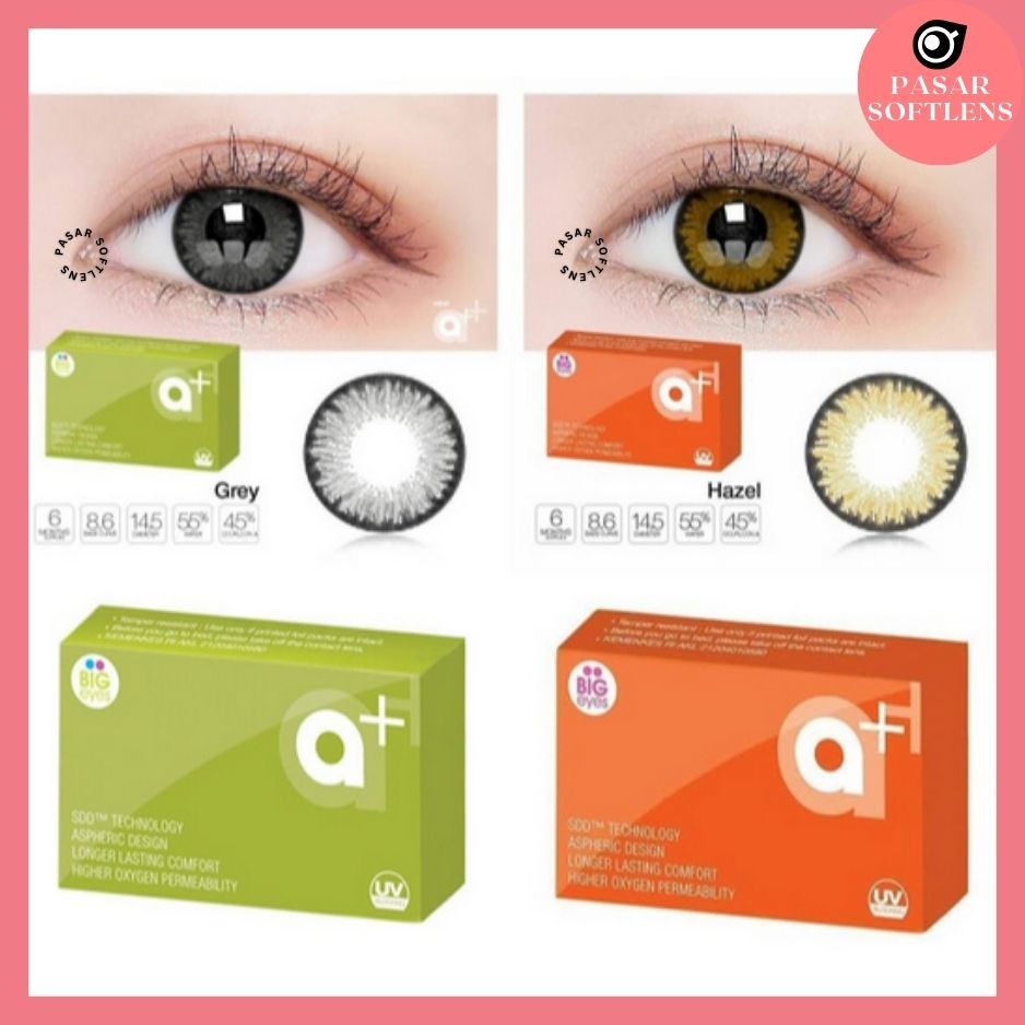 Jual SOFTLENS A+ NEW NORMAL & MINUS -0.50 sd -6.00 FREE LENSCASE DIA 14 ...